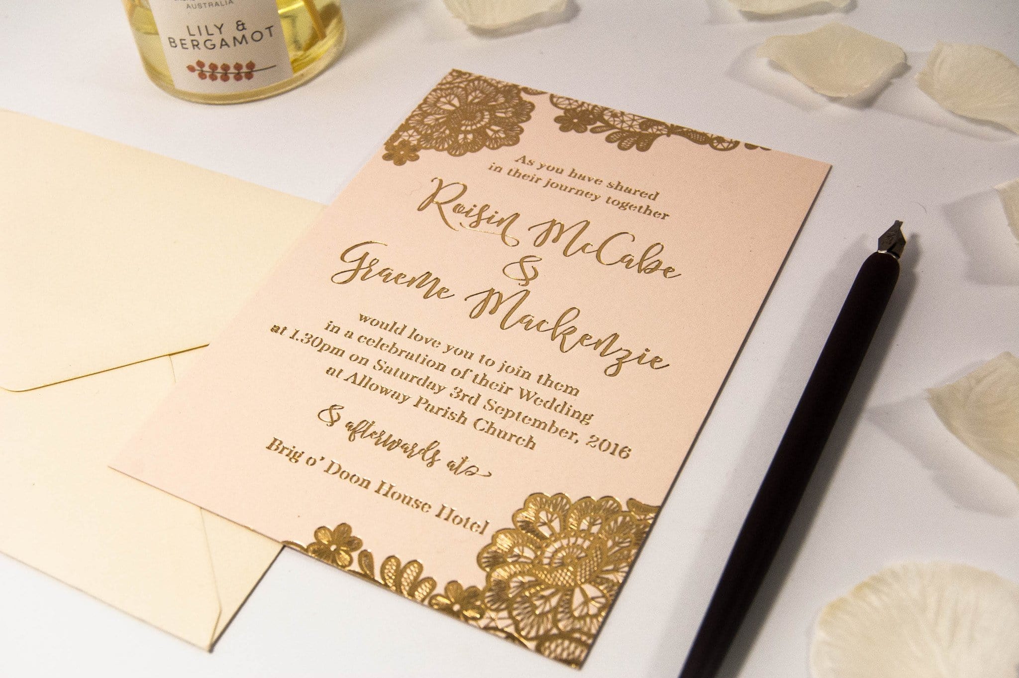 Embossed Wedding Invitations - Bespoke Invite Designs