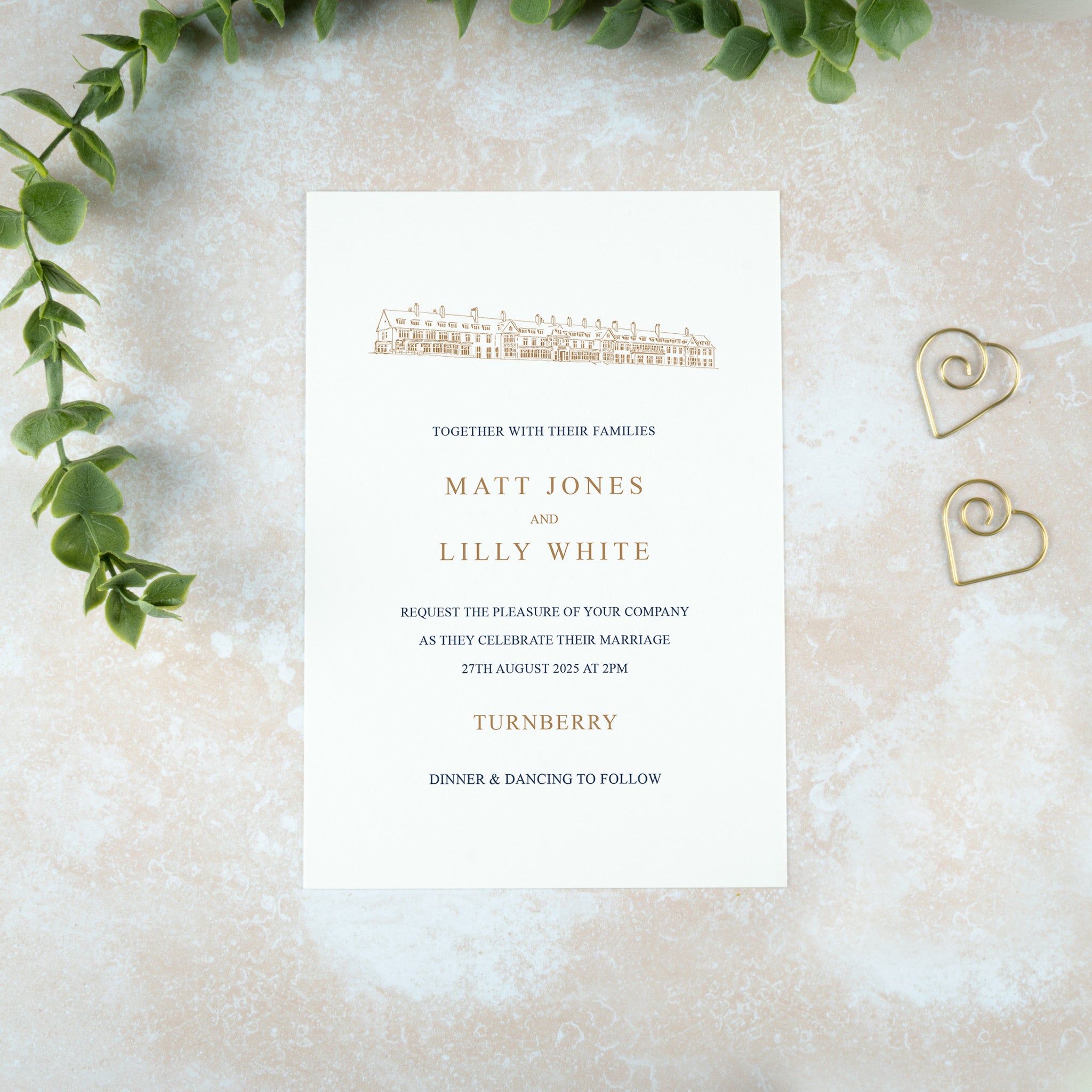 Turnberry Wedding Invitation, Wedding Venue Illustration
